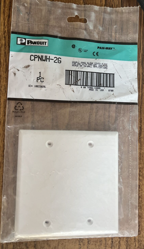 Panduit CPNWH-2G - Double Gang Blank Cover Plate | eBay