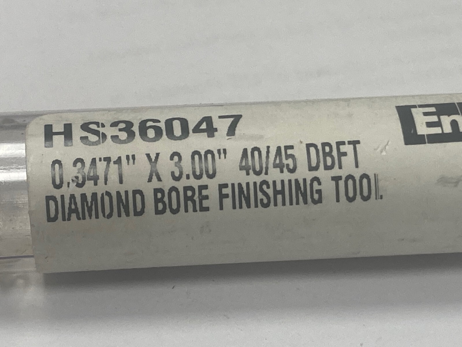 Engis HS36047, Diamond Bore Finishing Tool, 0.3471" x 3.00" 40/45 DBFT ...