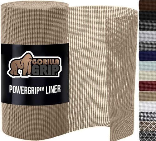 GORILLA GRIP powerGRIP Drawer & Shelf Liner, Non-Adhesive, Thick Strong ...