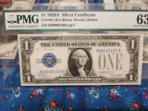 1928 silver certificate low serial number pmg graded | eBay