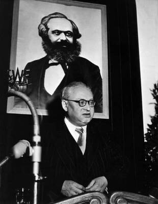 Ollenhauer, Erich , politician, SPD, Germany, party chairman 1- 1953 ...