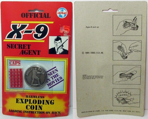 1980'S ROGER MOORE 007 JAMES BOND X-9 SECRET AGENT EXPLODING COIN ...