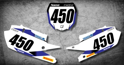 Custom number Plates fits YZF 450 2018 2019 STORM Style graphics ...
