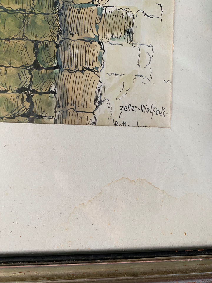 Wolfgang Zeller-Wolfeck (1900-1987) Watercolor and Ink Painting ...