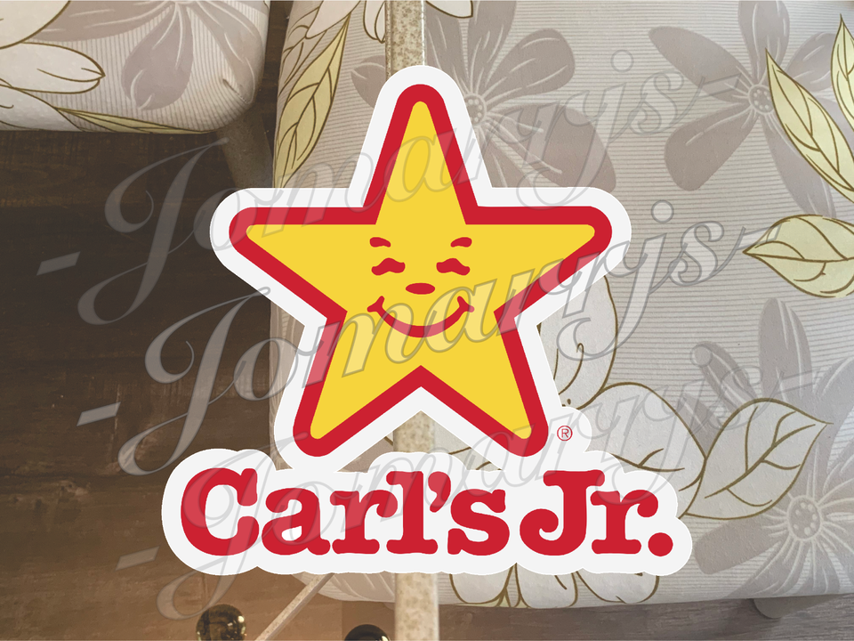 Carl's Jr. Logo Custom Vinyl Sticker Decal fan tumbler laptop ...