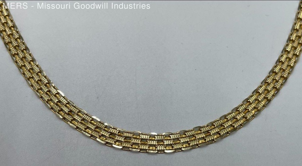 20.5" 14K Yellow Gold Bismark Link Chain Necklace - 12.22 Grams | eBay
