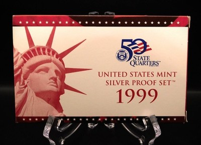 1999 Silver Proof Set U.S. Mint Original Government Packaging OGP COA ...