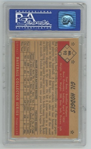 Gil Hodges 1953 Bowman Color PSA 4 #92 Brooklyn Dodgers | eBay