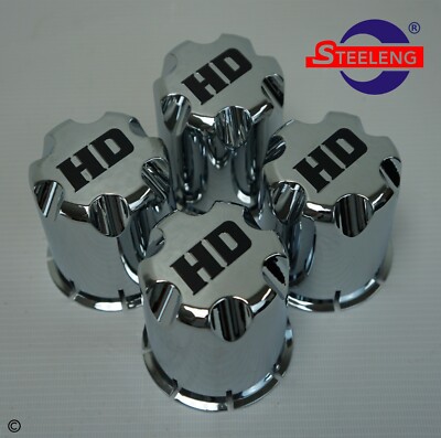 Golf Cart UTV ATV Wheel Rim 'HD' All Chrome Center Caps (Set of 4) FREE ...