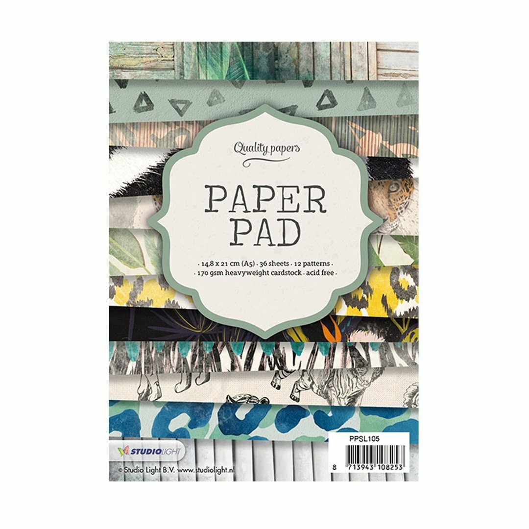 Studio Light Paper Pad A5 - Jungle Green #105 - Single Sided 36 Sheets ...