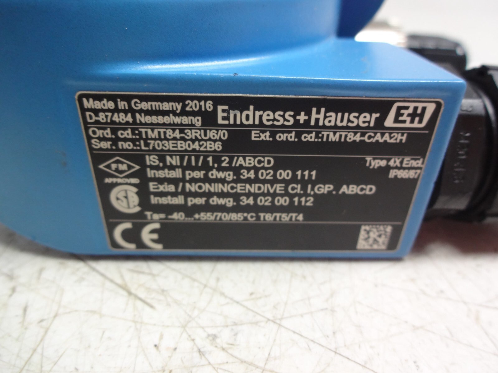 Endress + Hauser Tmt84-3ru6/0 Temperature Head Transmitter Tmt84-caa2h ...