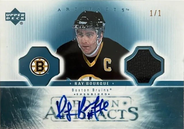 2005 Upper Deck Frozen Artifacts Auto 1 Of 1 Ray Bourque Autograph ...