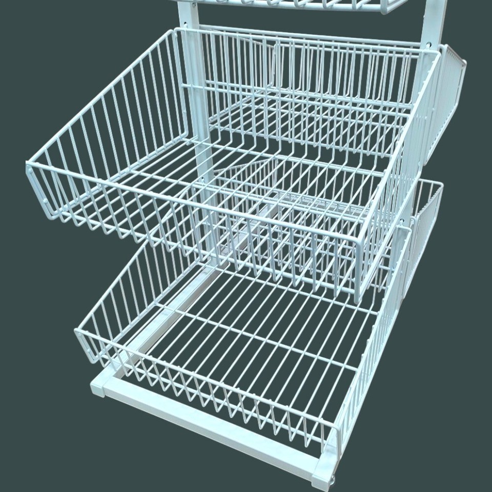 Retail Shop Supermarkets Stacking Shopping Baskets Metal Plastic Retail ...