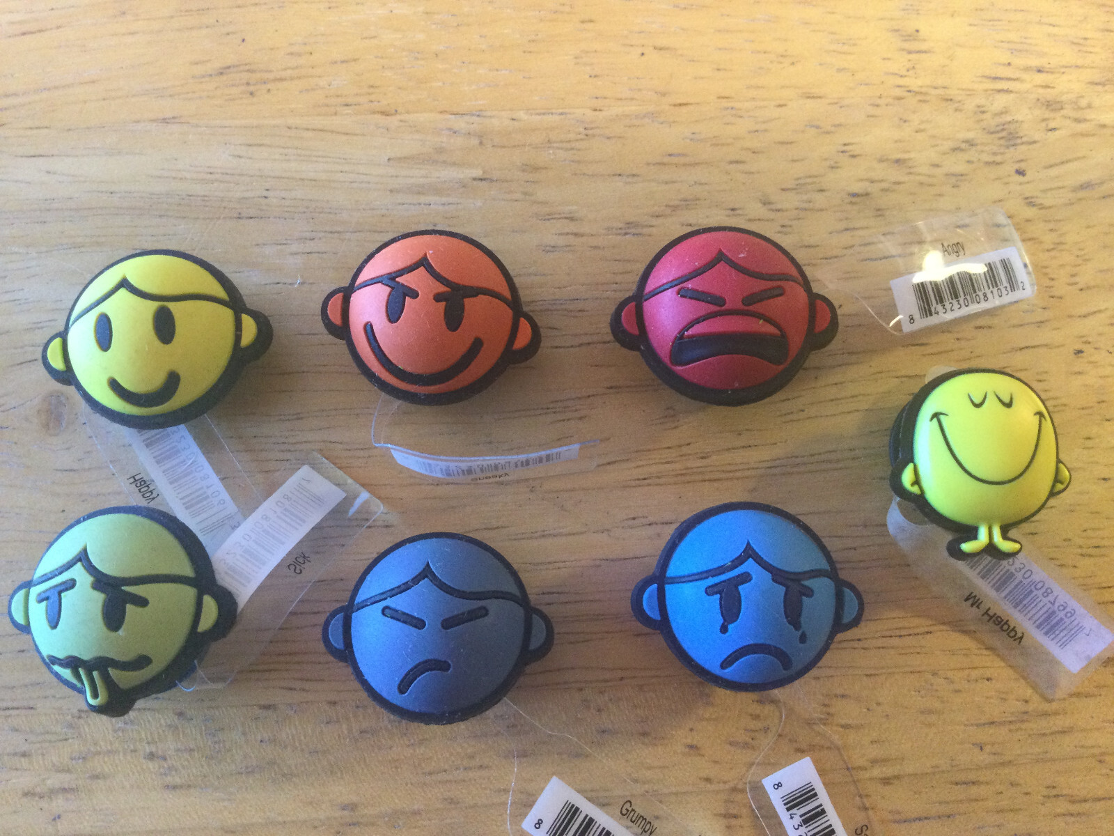 EMOJI - Happy, Sneaky, Angry, Sick, Sad AUTHENTIC JIBBITZ SHOE CHARM ...