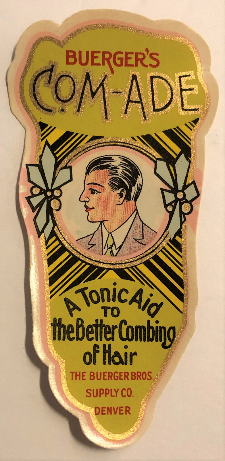 Buerger's Com-Ade Tonic Vintage Label - Hair Tonic Buerger Bros. Supply ...