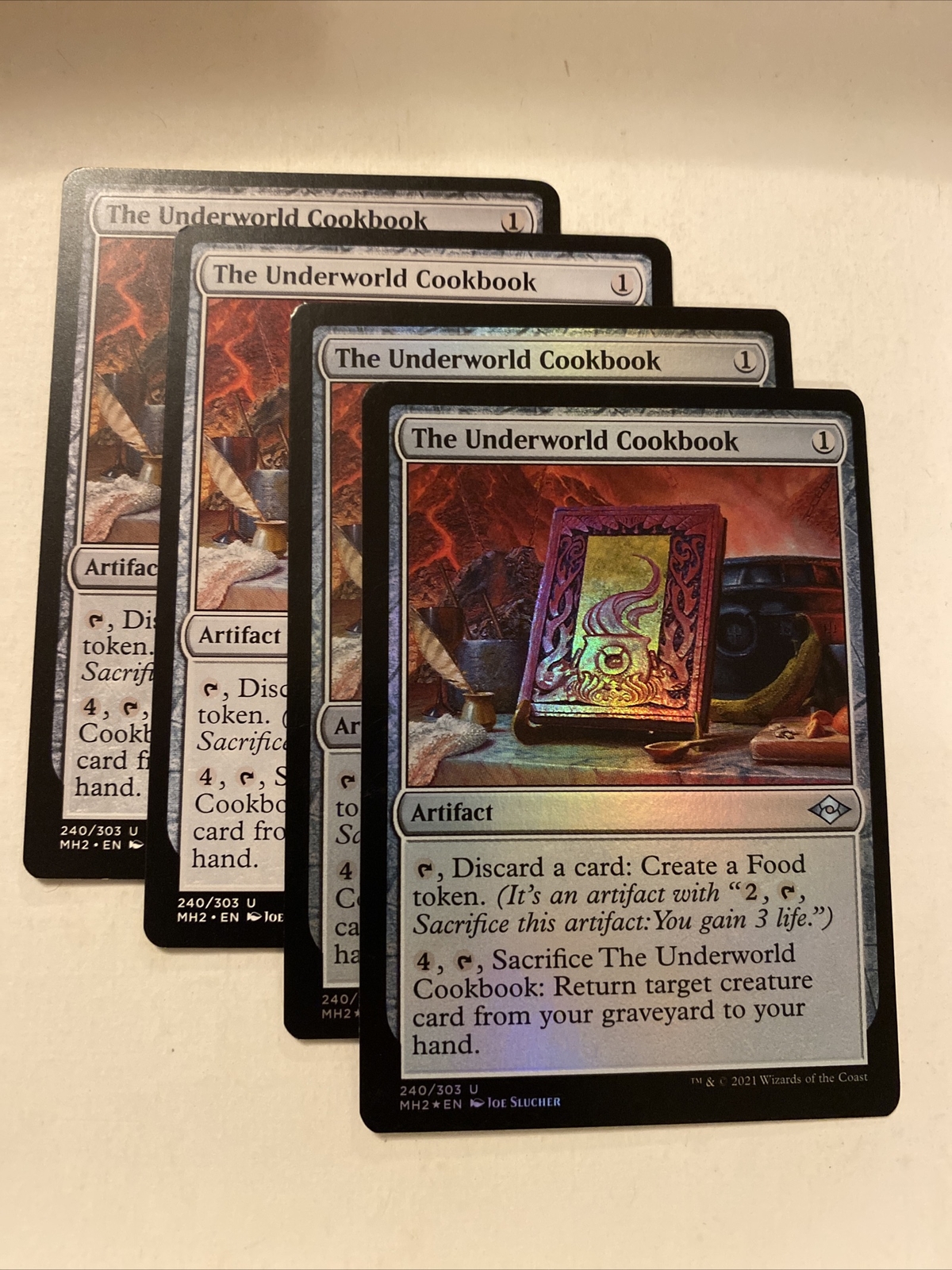 4x Foil 2-foil & 2-Reg The Underworld Cookbook, Modern Horizons 2 ...