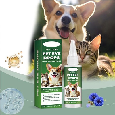 Anti-Inflammatory Pet Dog Cat Eye Drops Tear Stain Conjunctivitis Care ...