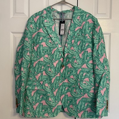 NWT Mens Vineyard Vines Pink Green Banana Leaf Classic Fit Blazer ...