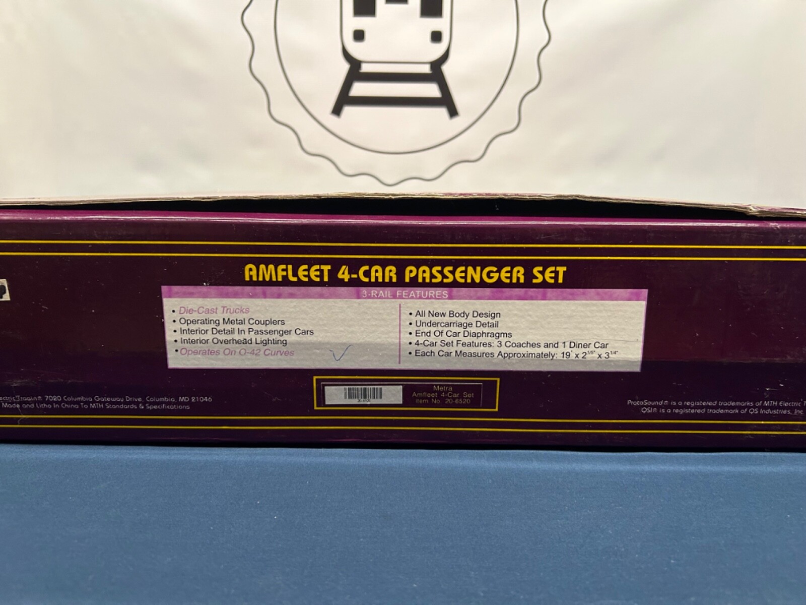 Mth Metra Amfleet 4-Car Passenger Set 20-6520 | eBay