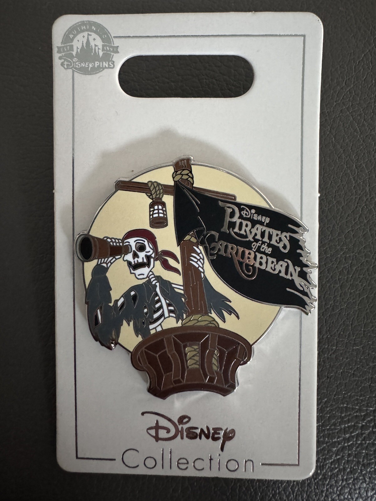 NEW Disney Pin Skeleton Pirate Crows Nest Pirates Of The Caribbean Flag ...