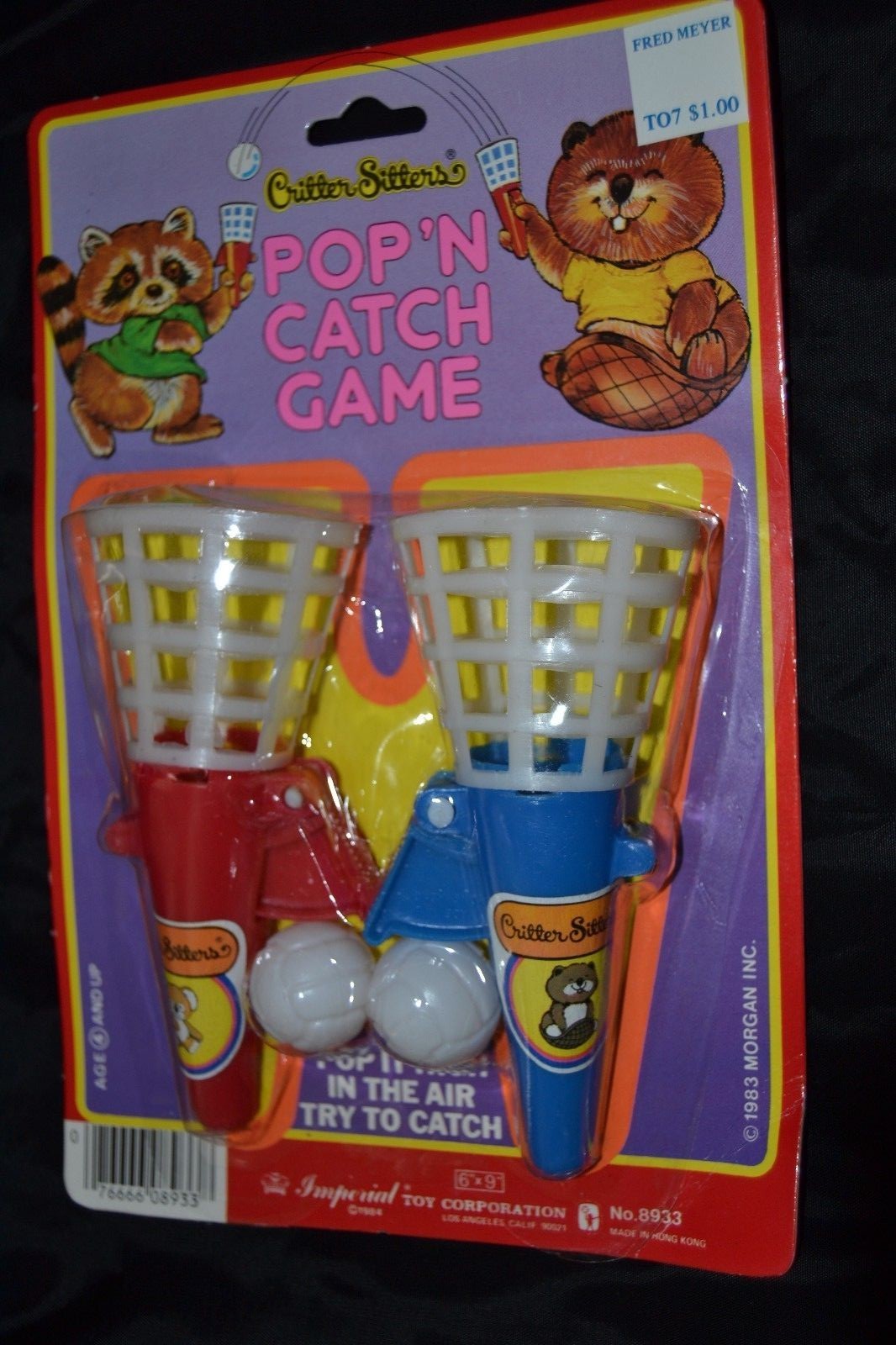CRITTER SITTERS Toy Party POP'N CATCH GAME Koala NIP NOS Vintage 80's ...