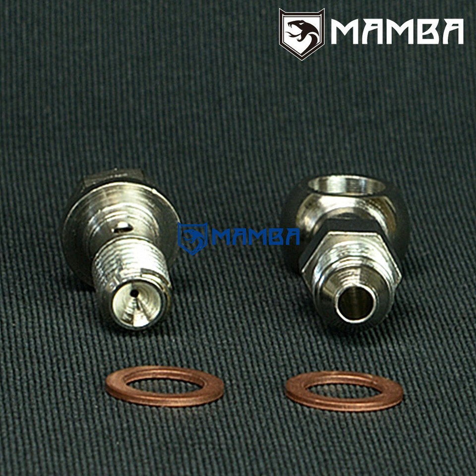 4AN to M10x1.5 Turbo Oil Feed Banjo Bolt IHI RHF5HB VF23 VF36 1.0mm ...