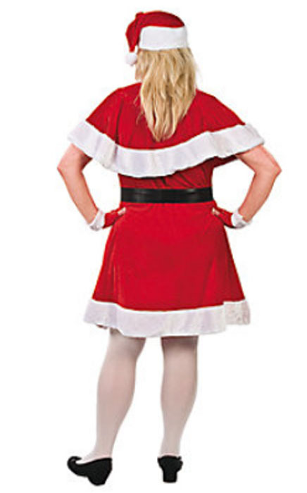 Santa Helper Mrs Claus Dress Costume Adult Plus 16-20 Womens Holiday ...