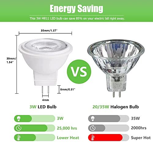 MR11 Gu4.0 Bi-pin LED Light Bulb 3W 12VAC/DC Low Voltage LED Spotlights ...