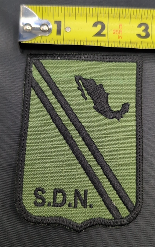 Mexican Army combat uniform green and black patch S.D.N. and Mexico. | eBay