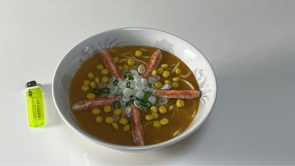 Hokkaido Miso Ramen Fake Food Plastic Food Sample Handmade Used 7inch ...