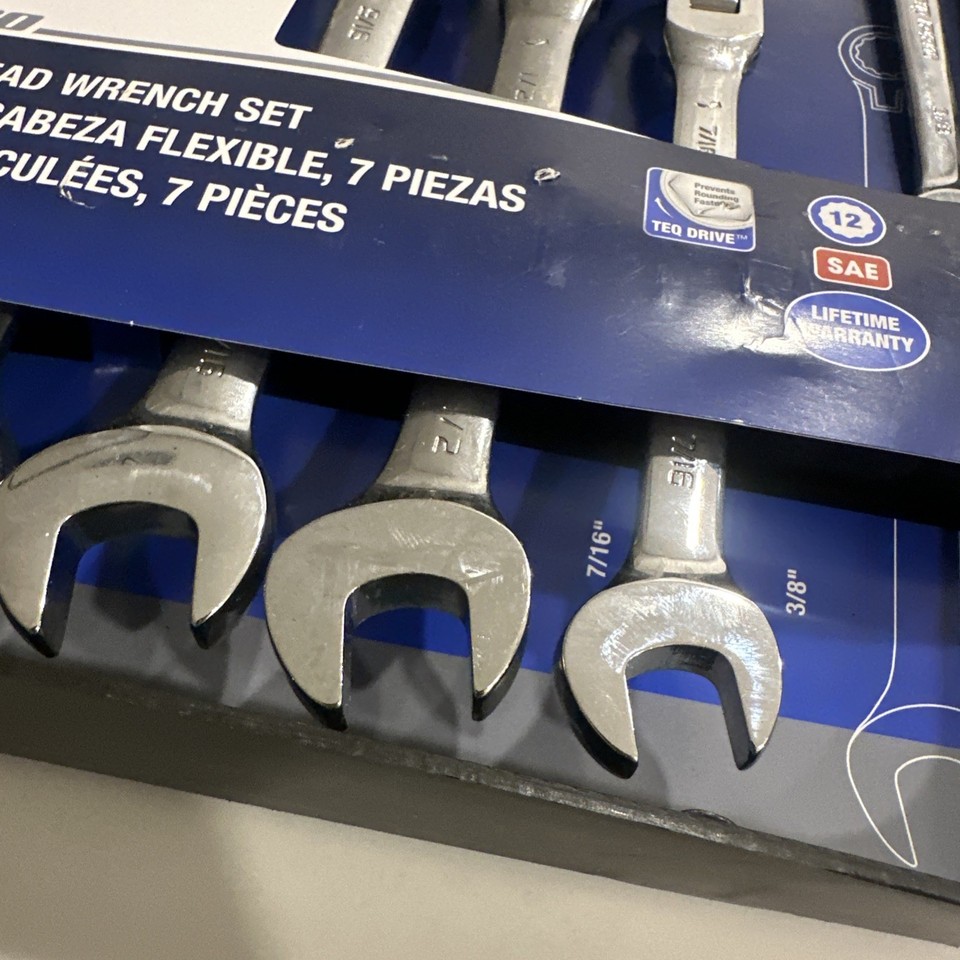 TEQ Correct Pro By GearWrench 7 Pc SAE Combo Ratcheting Wrench Flex Set ...