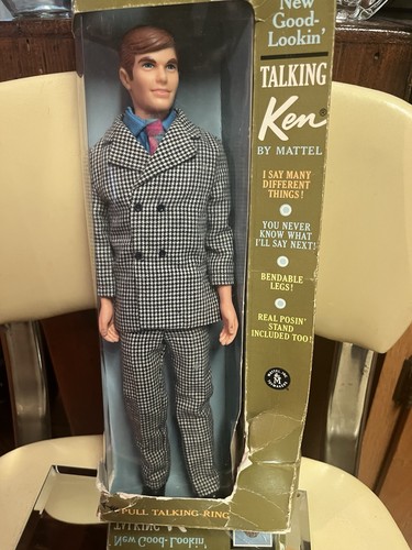 Mattel Barbie Ken Doll 1968, Houndstooth Suit, (possibly) Talking, with ...