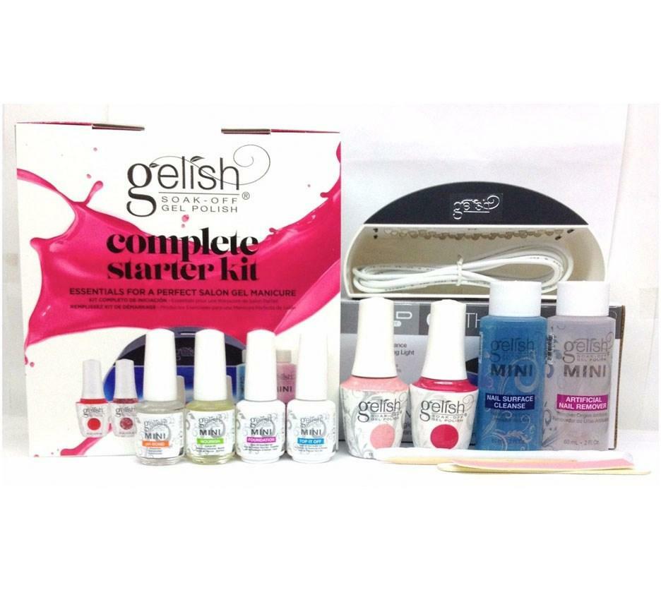 Gelish Complete Starter kit LED Gel Nail Soak Off Polish Kit | eBay