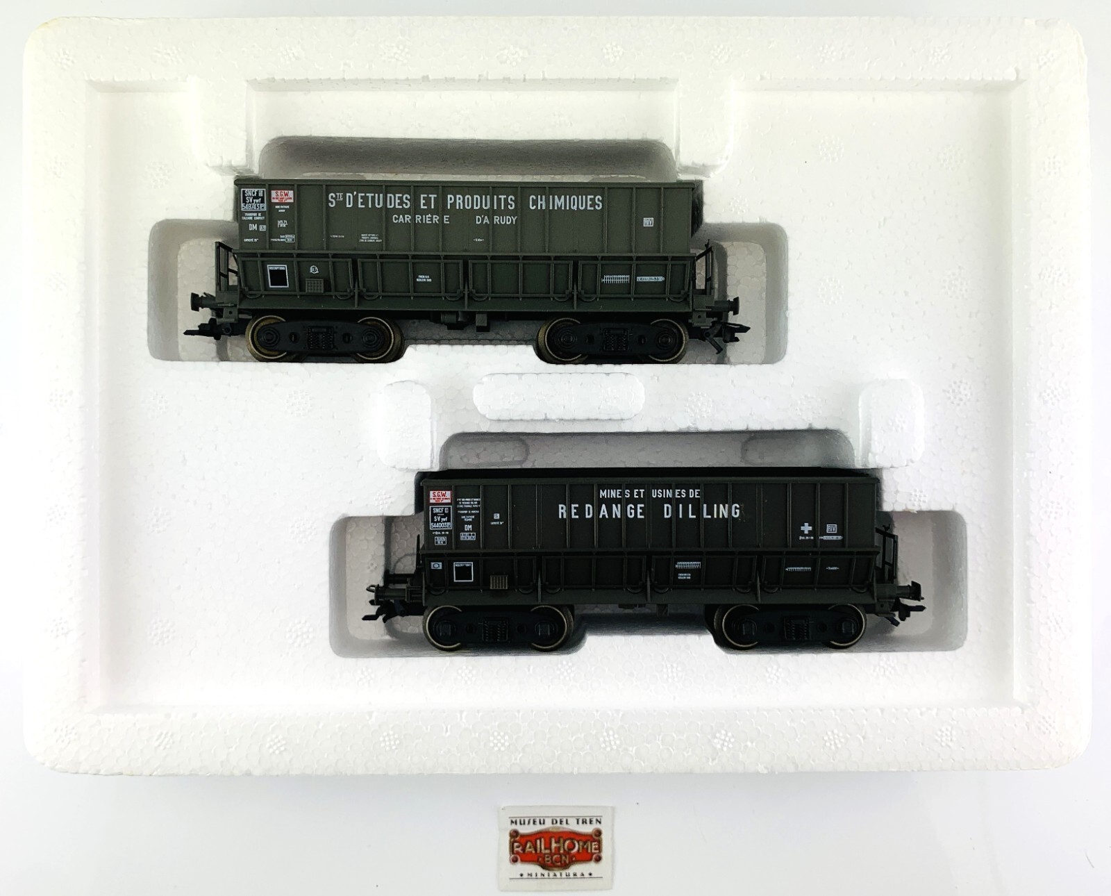 JM333 - Marklin H0 48449 - Set Of 2 Wagons Transport Of Minerals Sgw ...