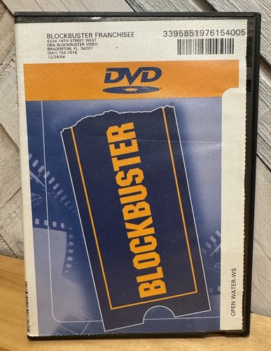 BLOCKBUSTER RENTAL ORIGINAL CASE COMPLETE Open Water (DVD, 2004 ...