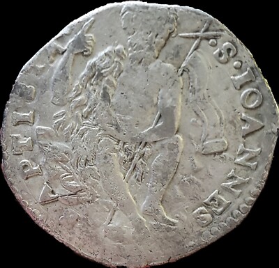 Cosimo I de Medici. 1537-1557. AR Testone . Firenze St John the Baptist ...