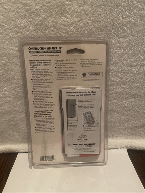 Calculated Industries Construction Master IV 4045 Scientific Calculator ...