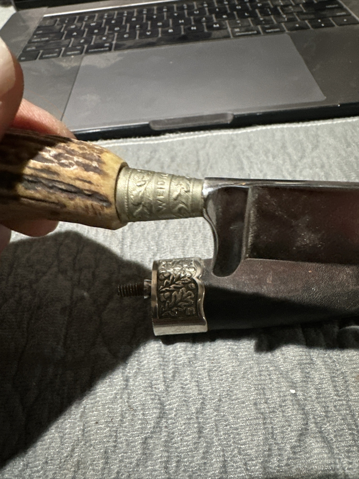 Original Linder-Messer Weidmannsheil Fixed Blade Hunting Knife W/Fork ...