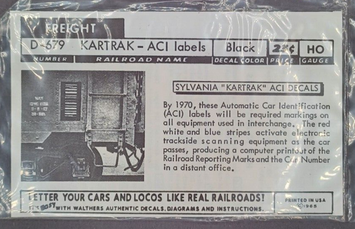 Walters | D-679 | HO Kartrak - ACI Labels Decals | eBay