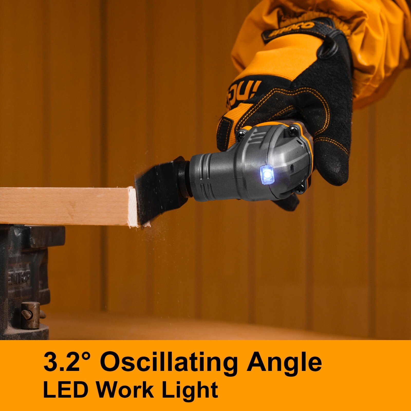 INGCO Cordless Multi Tool with 1pcs 2.0Ah Battery 20V DIY Oscillating ...