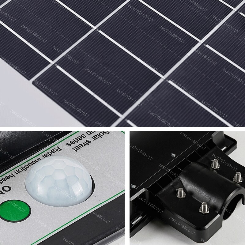 LED Solar Radar Sensor Street Light Outdoor Dusk to Dawn Wall Lamp Pole ...
