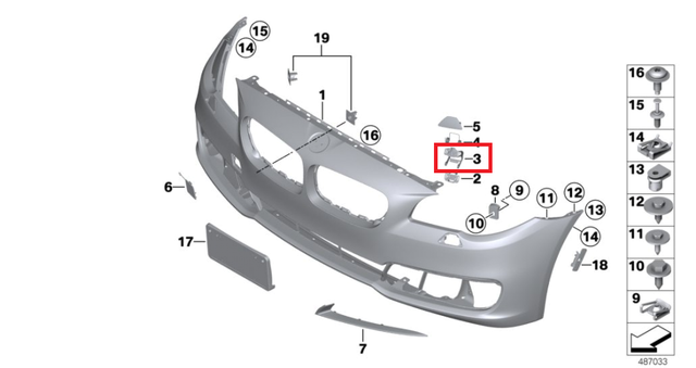 Genuine BMW F10 F11 M LCI Headlight Washer Cover Lever Left 51117331753 ...