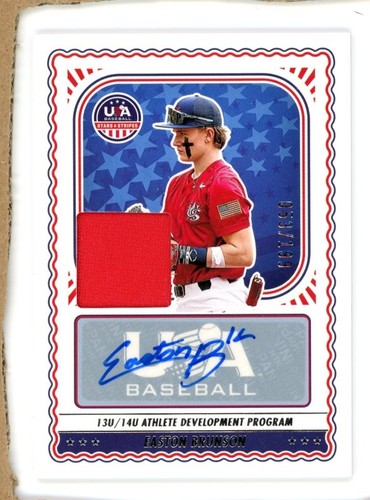 2024 Panini Stars & Stripes USA #NTS-EB Easton Brunson Signature ...