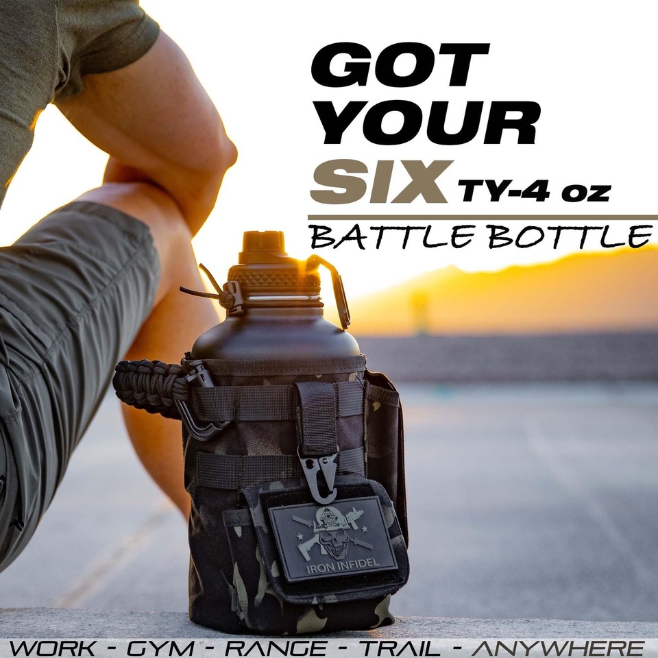 Battle Bottle - Half Gallon Insulated Water Bottle with Paracord Handle ...