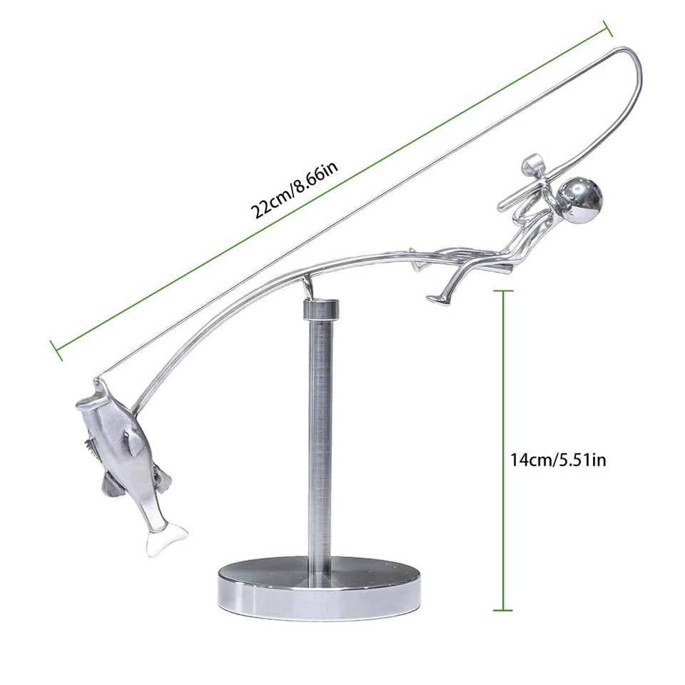 The Fisherman Balancing Sculpture – Handcrafted Art for Unique Home ...