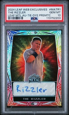 2024 Leaf Web Exclusives The Rizzler Tie Dye Prismatic Auto /299 PSA 10 ...
