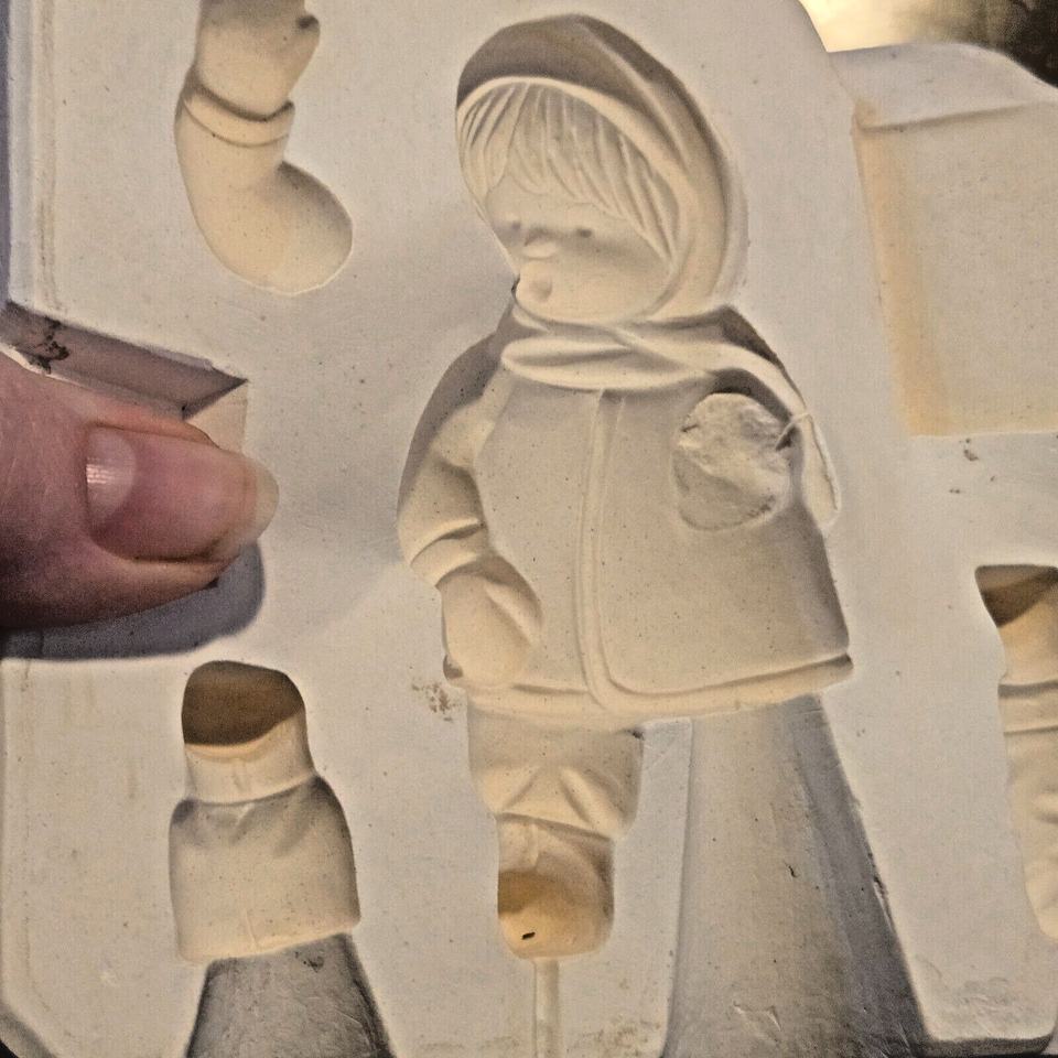 Slip Casting Clay Mold Christmas Carolers Kids Ceramic VTG Kiss Brand ...