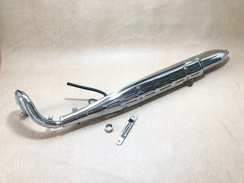 Honda SS50 CL50 CL70 Hanging Up Exhaust Muffle Pipe Steel Chrome. CD50 ...