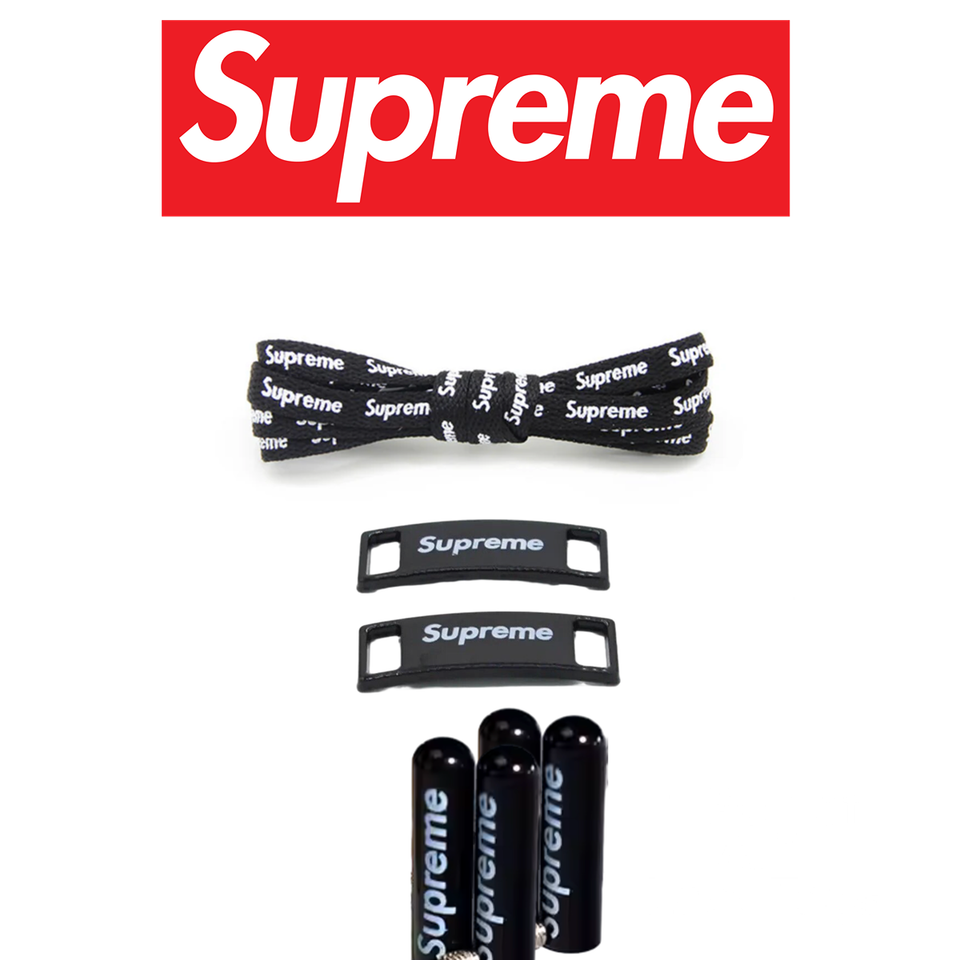 Supreme Shoe Lace + Supreme Lace Lock +Supreme Metal Aglets Tips Bundle ...