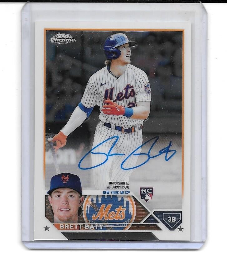 2023 TOPPS CHROME BRETT BATY RC AUTO ON CARD AUTOGRAPH ROOKIE METS | eBay
